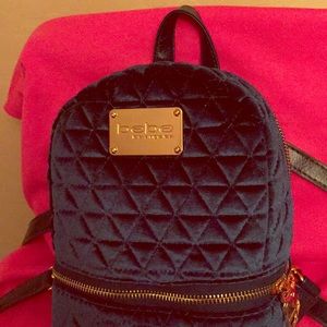 bebe | Bags | Hp Bebe Velvet Mini Backpack | Poshmark
